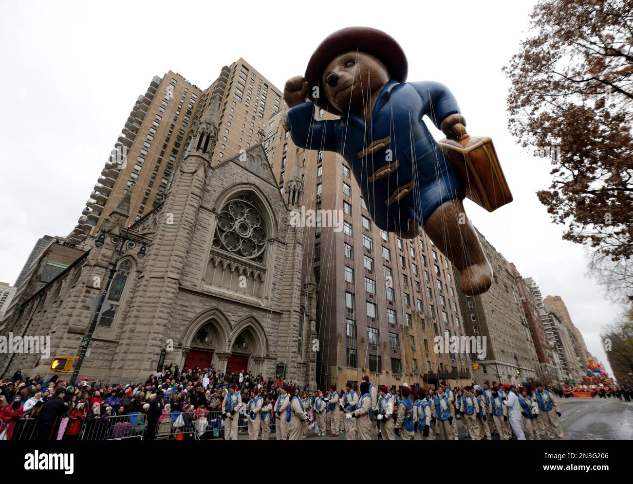 The Paddington Bear balloon cruises over Central Park West during the ...