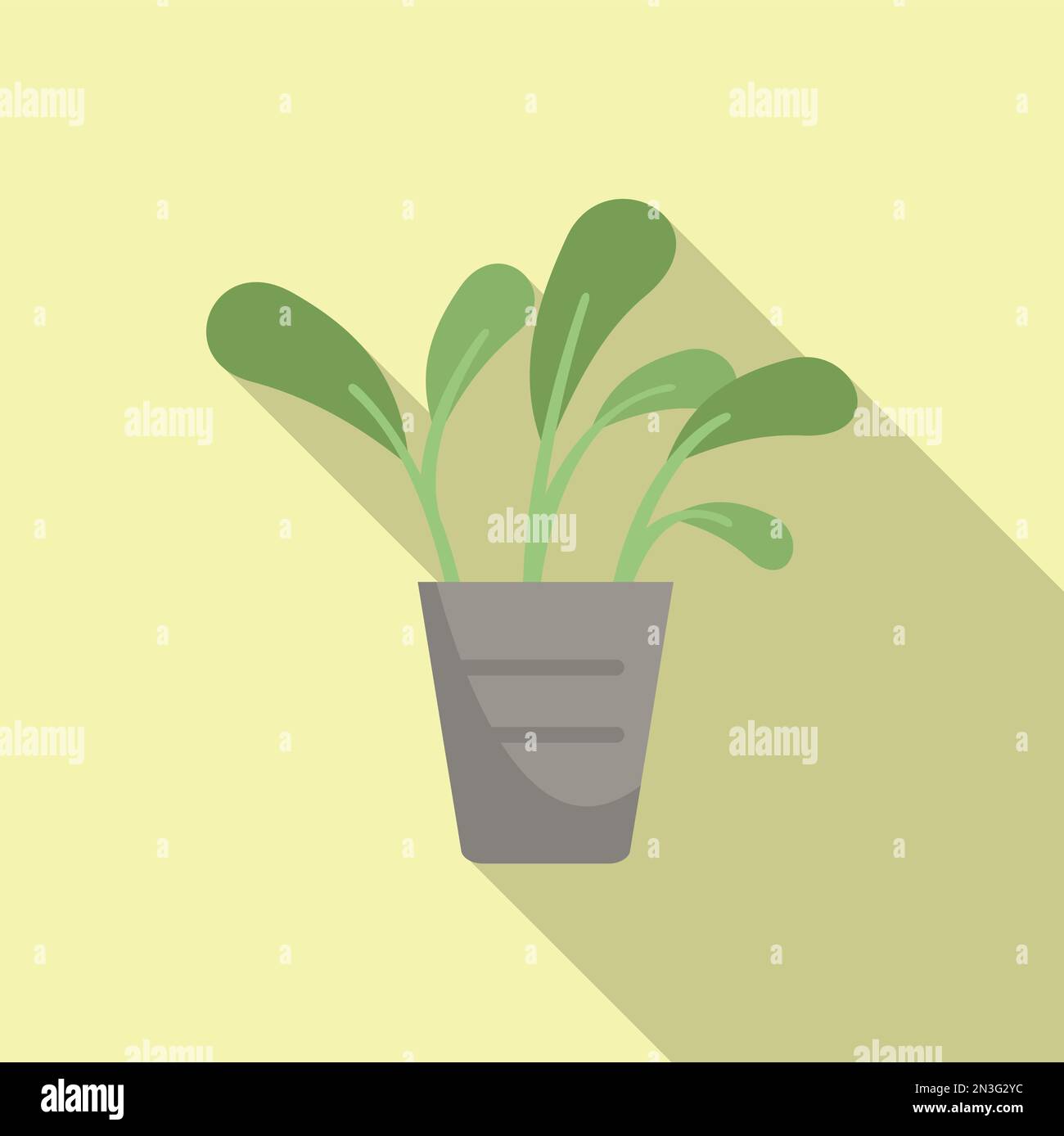 Modern plant icon flat vector. Home indoor. Jungle flora Stock Vector ...