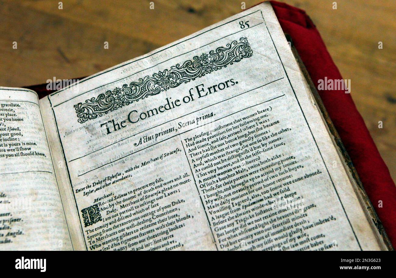 A page of the newly discovered Shakespeare's original first folio is ...