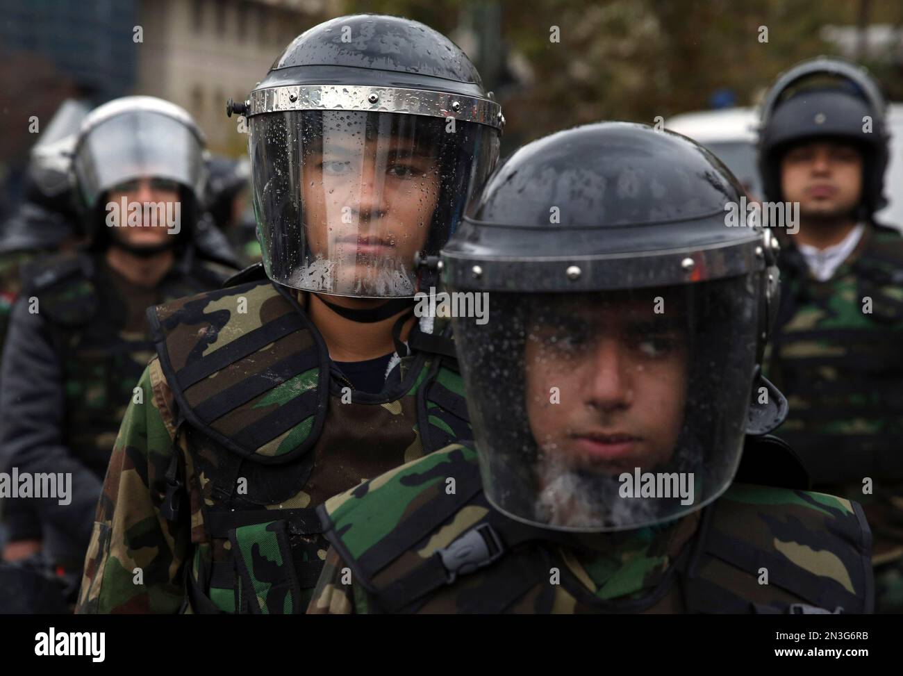 Iranian Basij paramilitary forces attend a rally marking the 35th ...