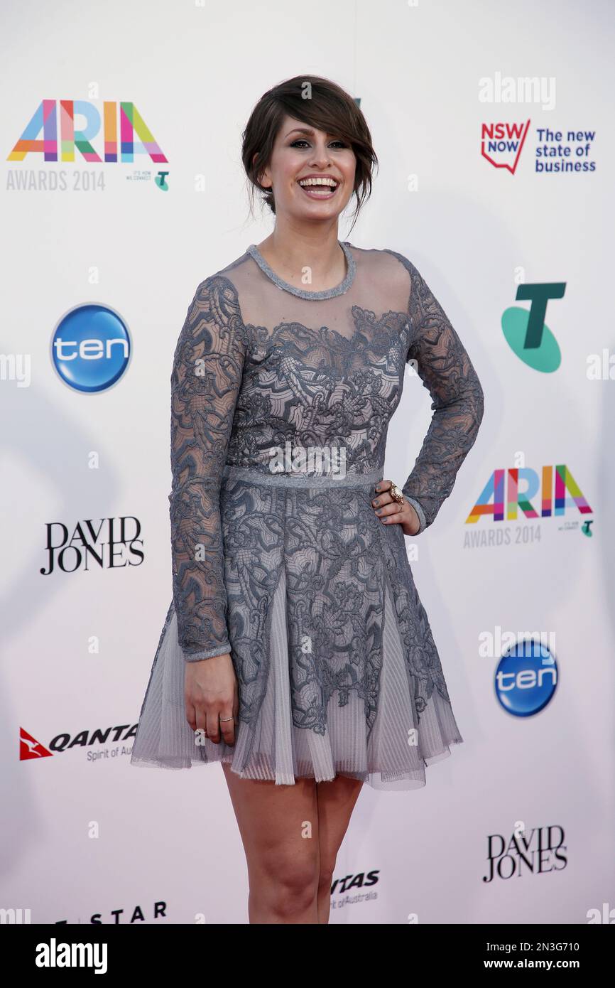 Australian singer Gossling arrives for the Australian Recording ...