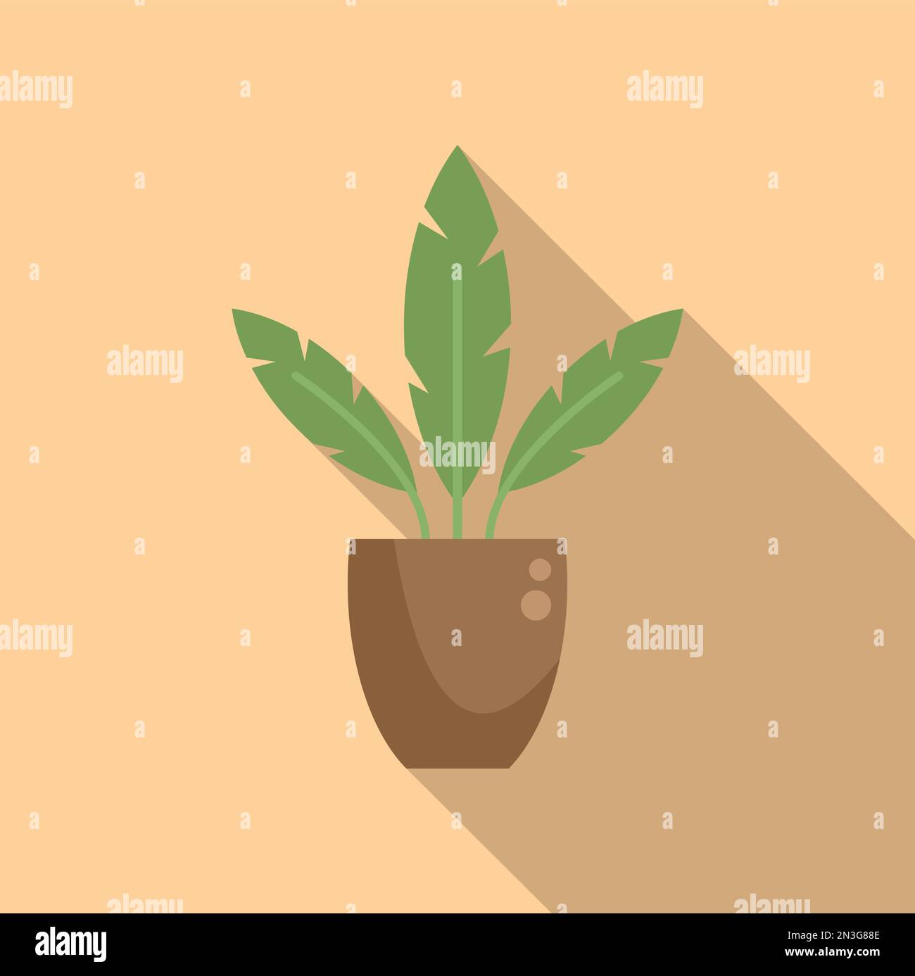 Leaf plant icon flat vector. Cactus flower. Office tree Stock Vector ...