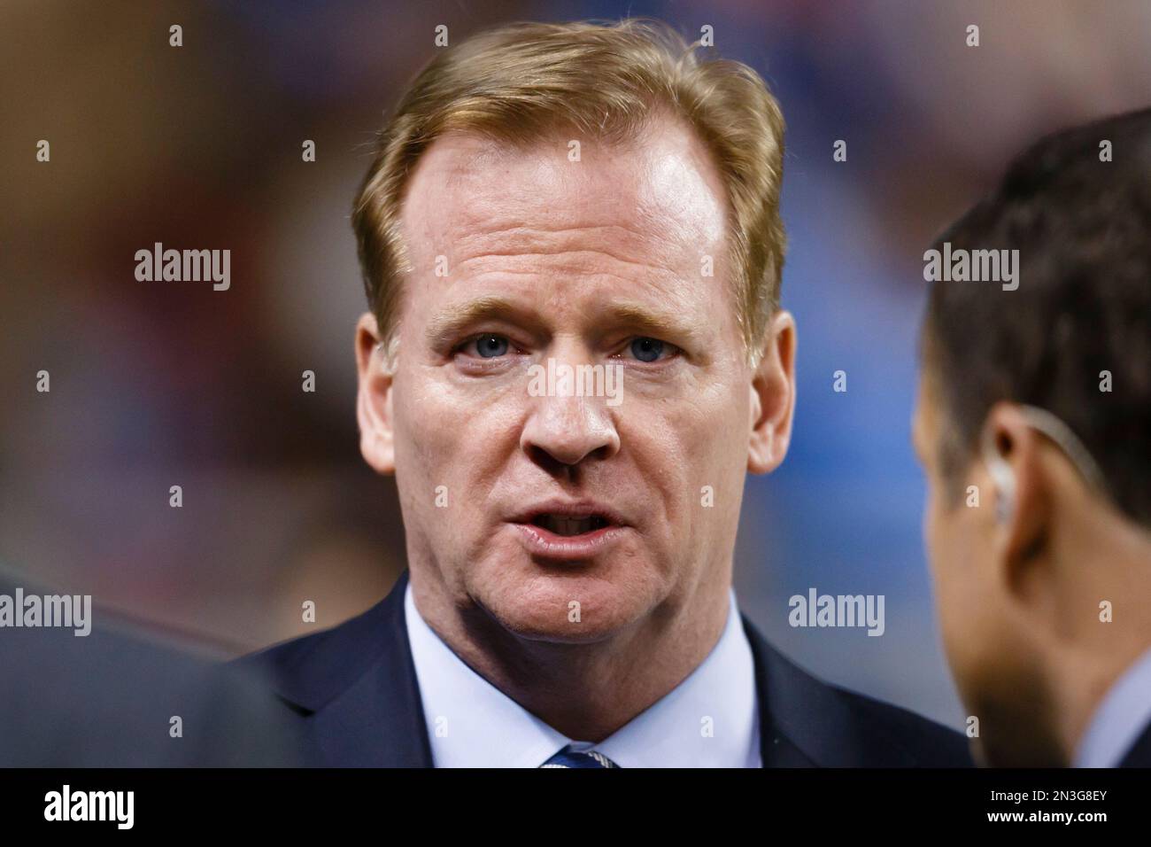 NFL commissioner Roger Goodell before the game between the New York ...