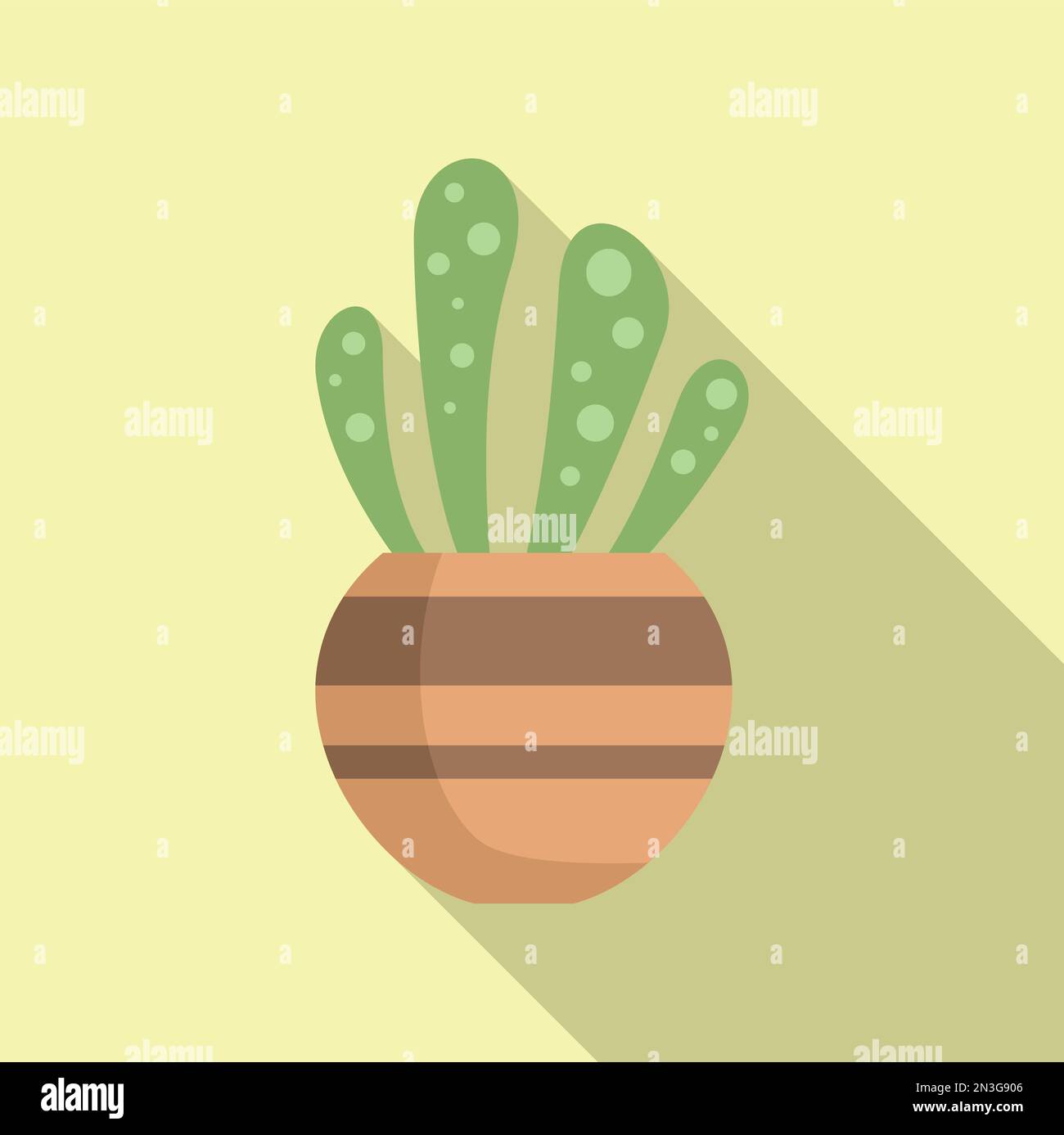 Leaf plant icon flat vector. Indoor art. Office modern Stock Vector ...