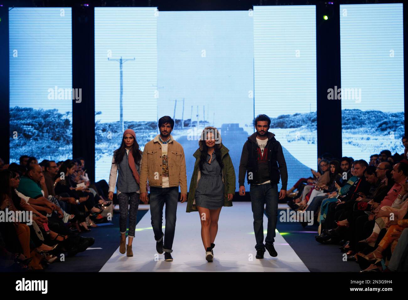 Pakistani models present creations by designer Ashtiaq Afzal Khan ...