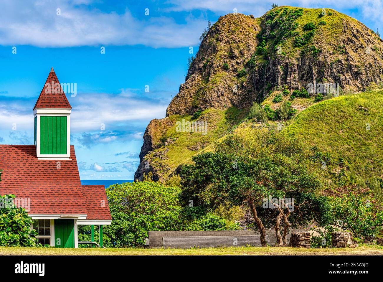 Seaside Church on the island of Maui, Hawaii, USA; Maui, Hawaii, United ...