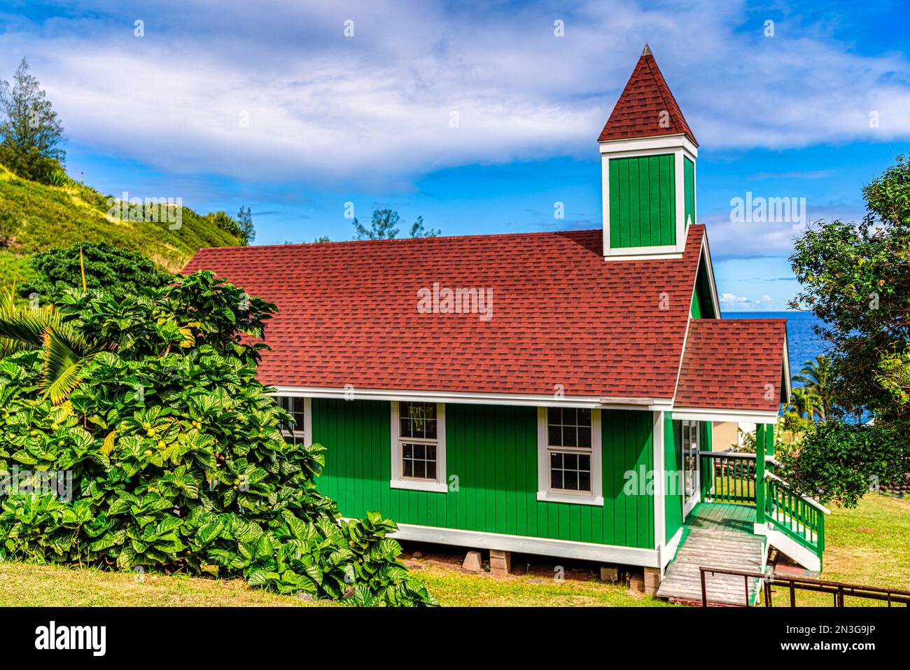 Seaside Church on the island of Maui, Hawaii, USA; Maui, Hawaii, United ...