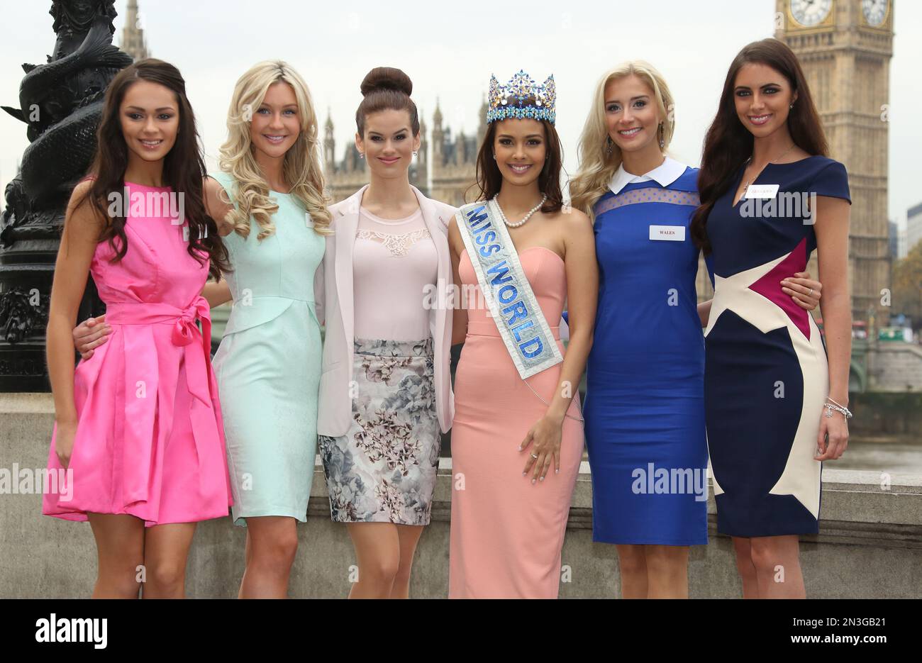 Miss World Contestants, from left to right Miss Northern Ireland ...