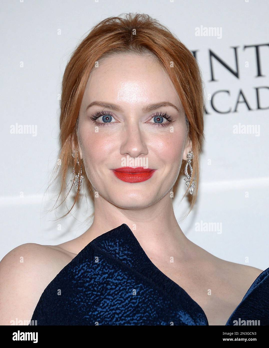 Actress Christina Hendricks poses in the International Emmy Awards ...