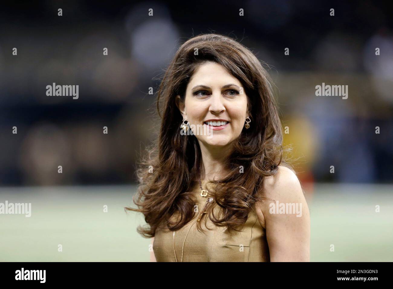 New Orleans Saints co-owner Rita Benson LeBlanc is seen on the field ...