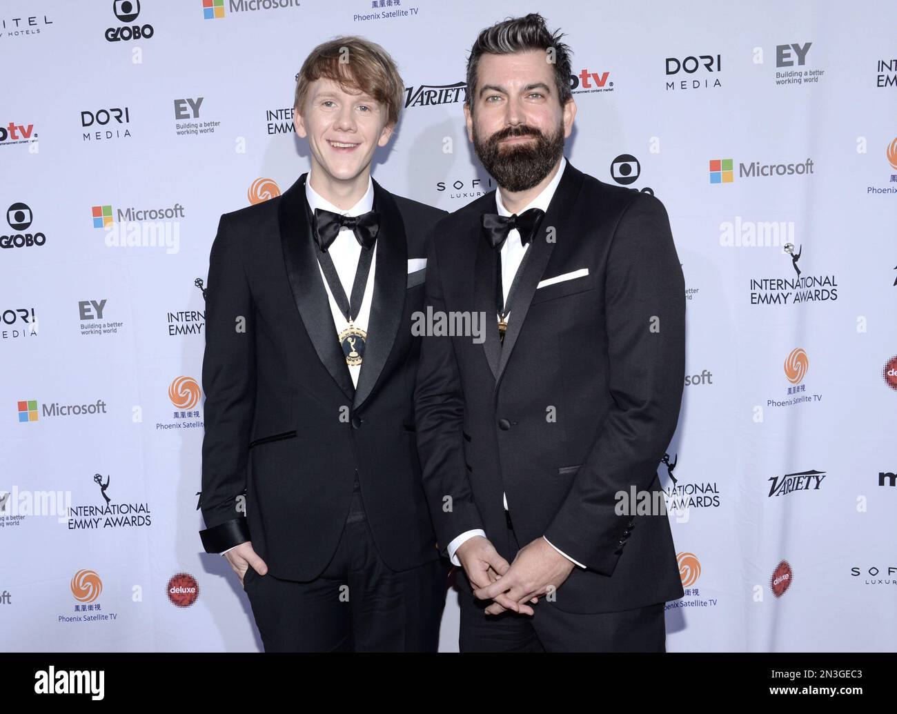 Josh Thomas and Todd Abbott attend the International Emmy Awards gala ...