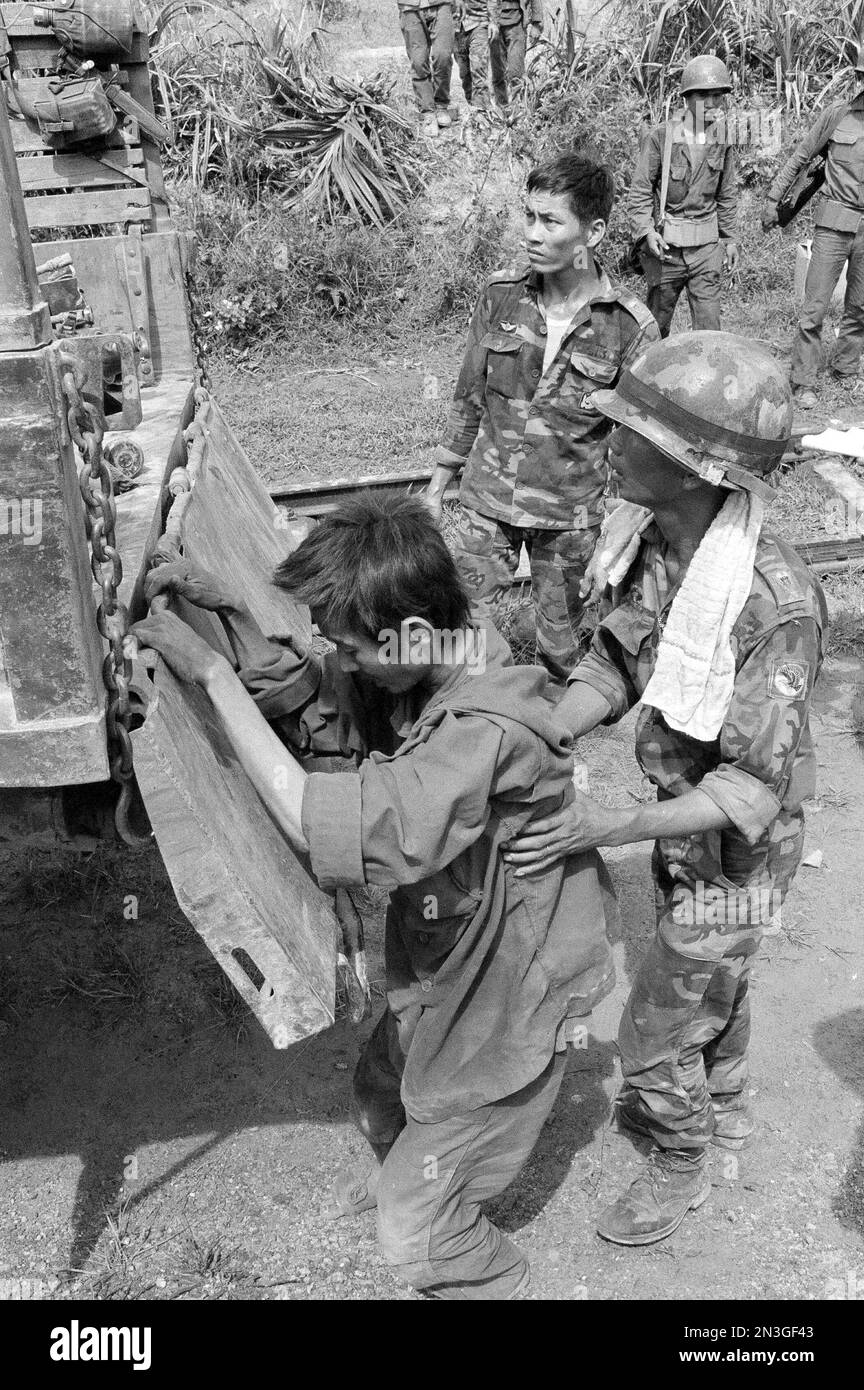A South Vietnamese paratrooper, taking part in the counter-offensive ...