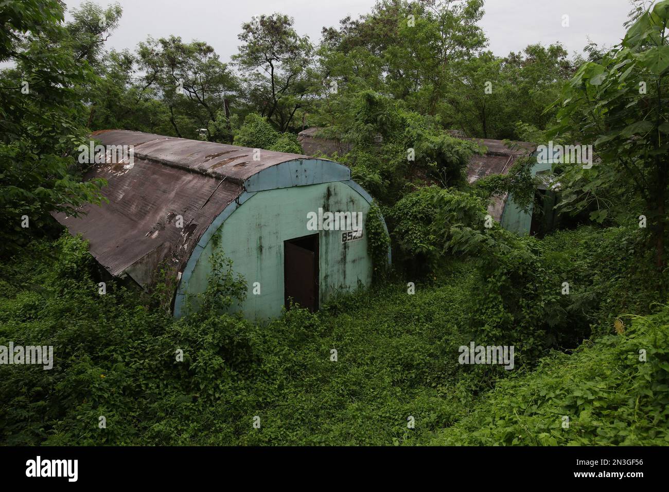 In this Oct. 18, 2014, photo, a row of concrete structures called ...