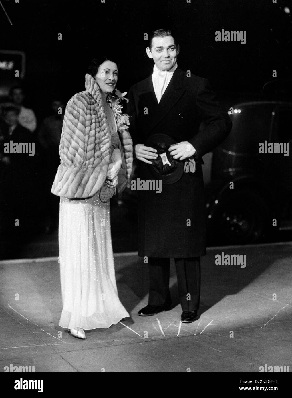 Actor Clark Gable and his wife Maria are pictured as they attended the ...