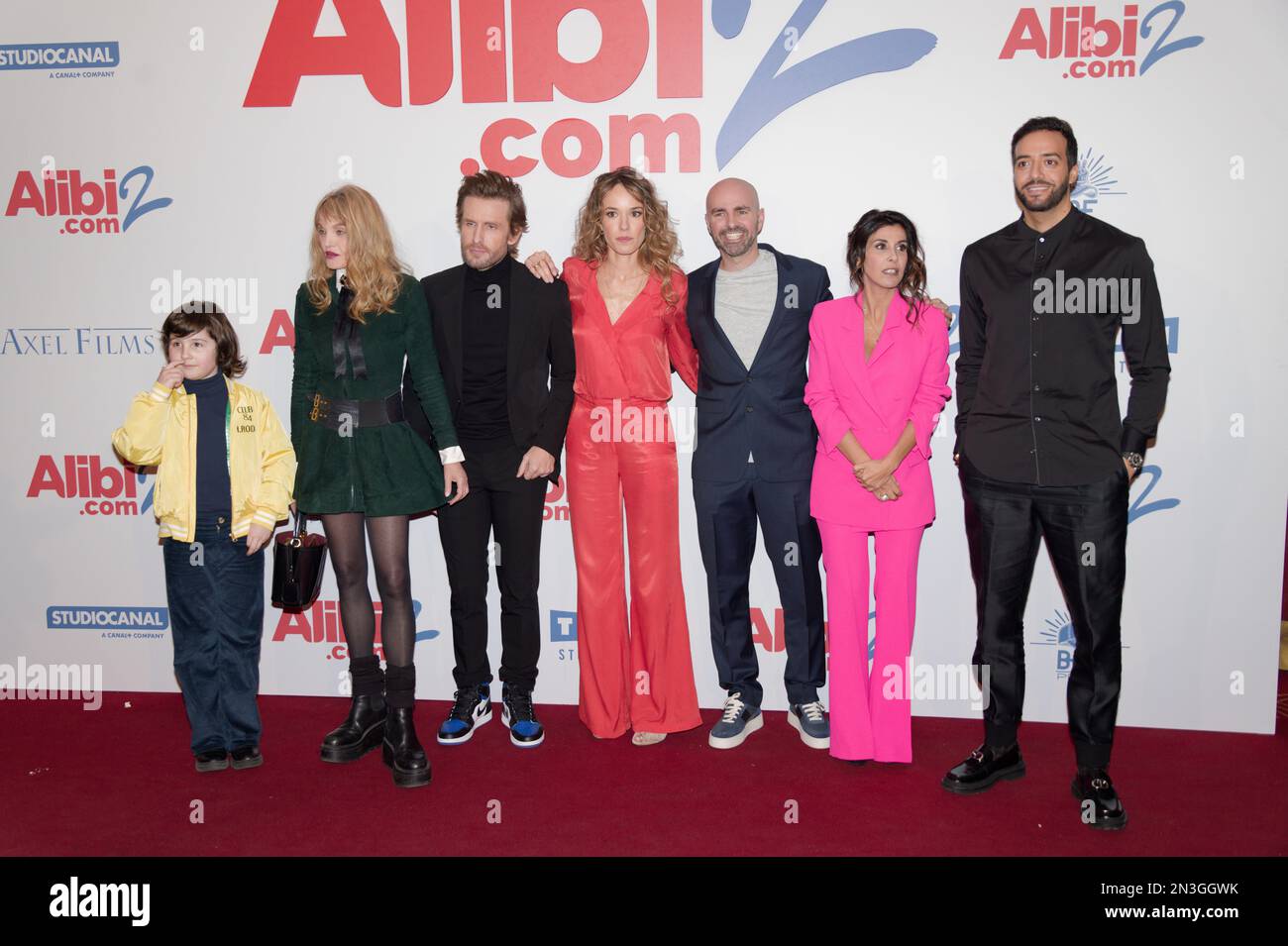 Paris, France. 6th Feb, 2023. Théodore Le Blanc, Arielle Dombasle ...