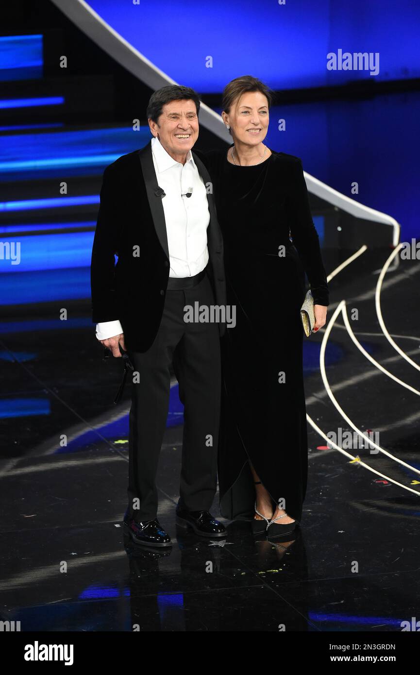 San Remo, Italy. 08th Feb, 2023. Sanremo, 73rd Italian Song Festival ...