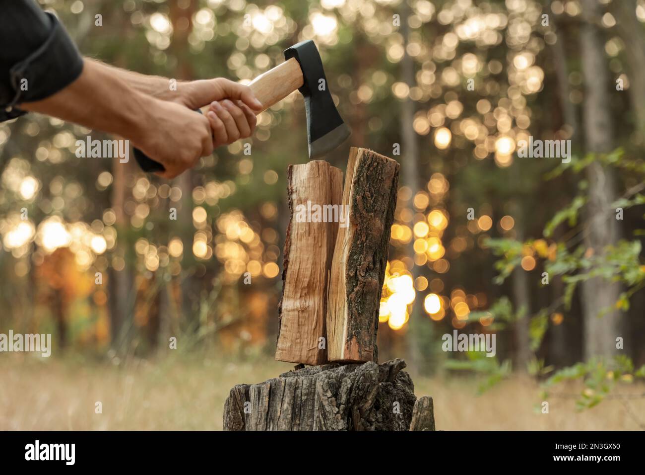 Splitting firewood hi-res stock photography and images - Alamy