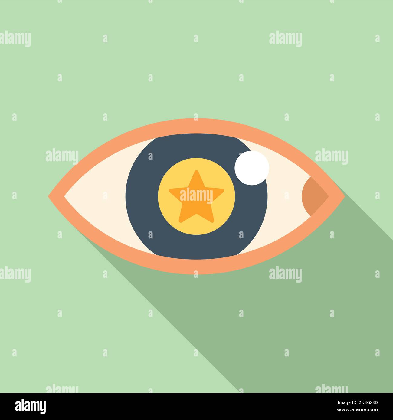 Eye brand ambassador icon flat vector. Social media. Gift review Stock ...