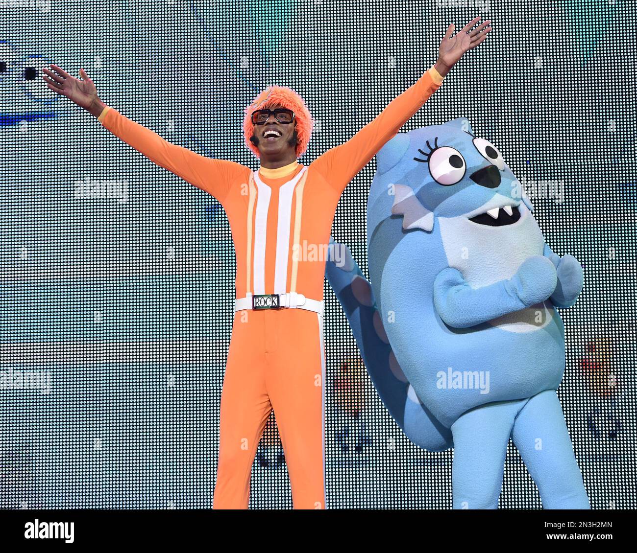 DJ Lance Rock performs on stage at Yo Gabba Gabba! LIVE! Music Is ...