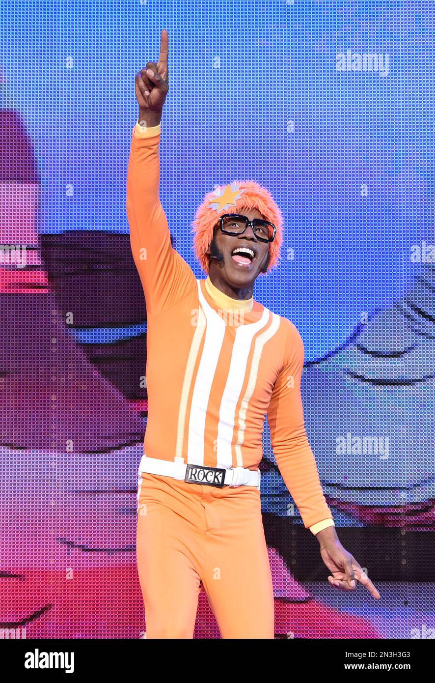 DJ Lance Rock performs on stage at Yo Gabba Gabba! LIVE! Music Is ...