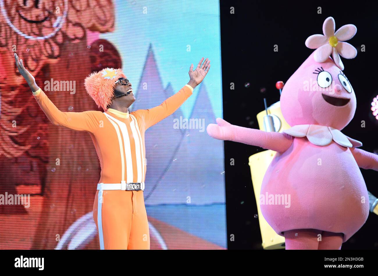 DJ Lance Rock performs on stage at Yo Gabba Gabba! LIVE! Music Is ...