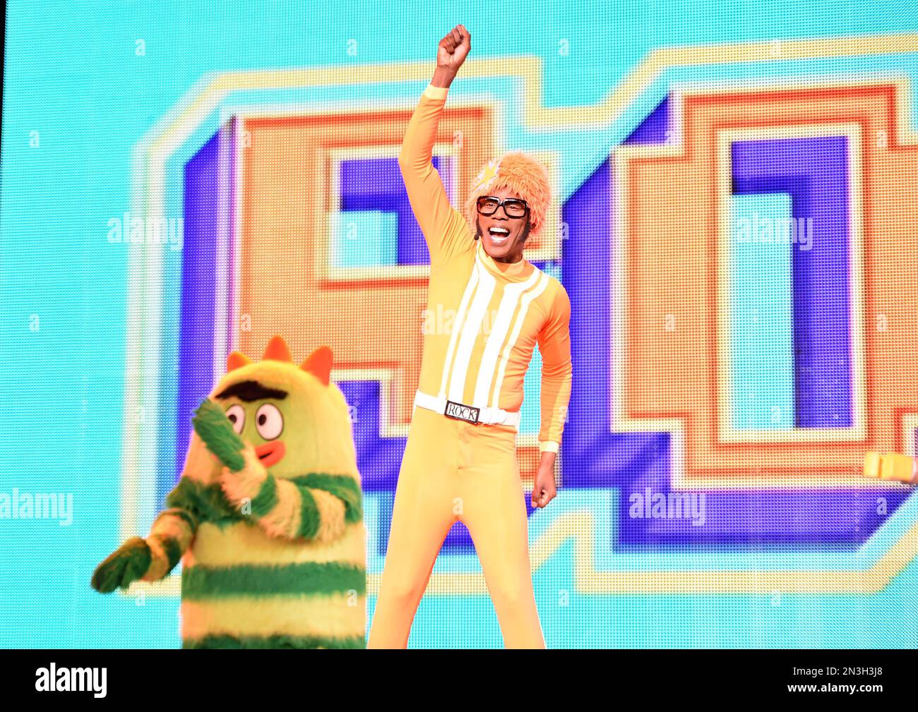 DJ Lance Rock performs on stage at Yo Gabba Gabba! LIVE! Music Is ...