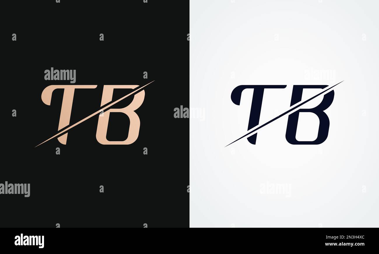 Tb Letter Logo Design Vector Template. Gold And Black Letter Tb Logo ...