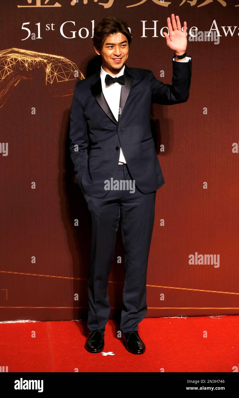 Taiwanese actor Chen Bo-Lin poses on the red carpet at the 51st Golden ...