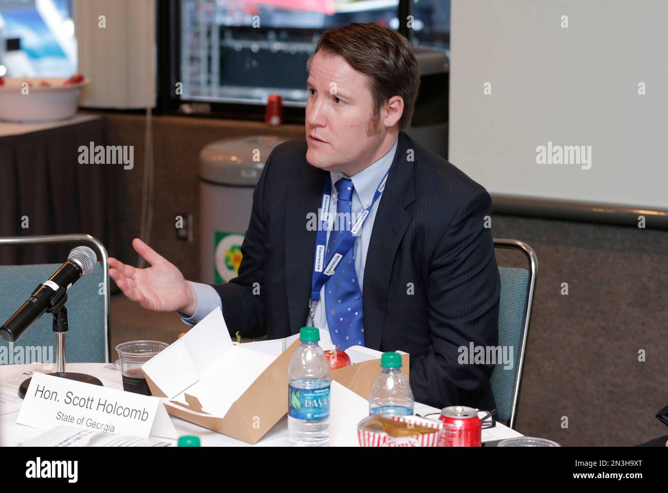 Hon Scott Holcomb attends the Electric Vehicle Power Lunch and Tour ...