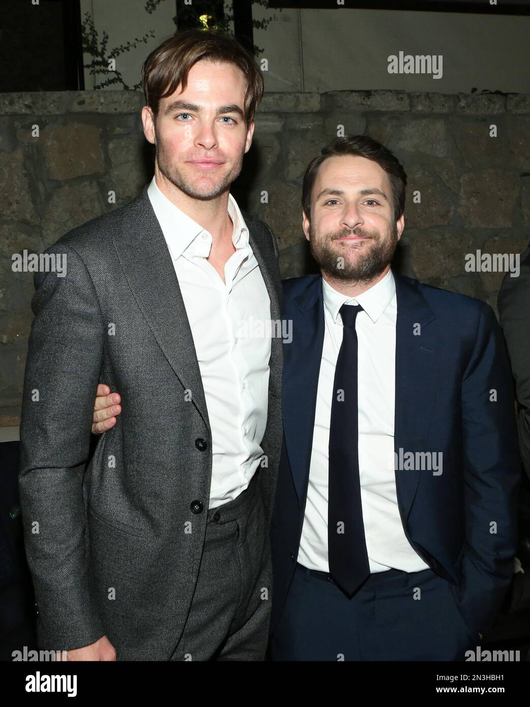 Chris Pine and Charlie Day seen at the World Premiere of Horrible ...