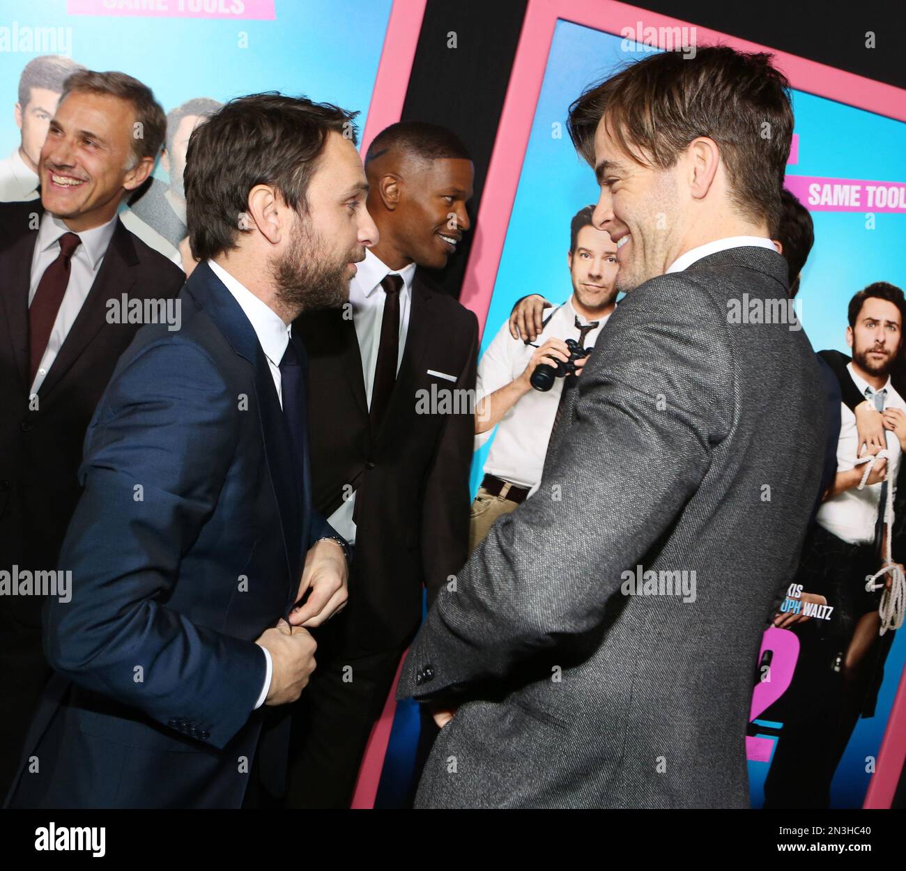 Charlie Day and Chris Pine seen at the World Premiere of Horrible ...