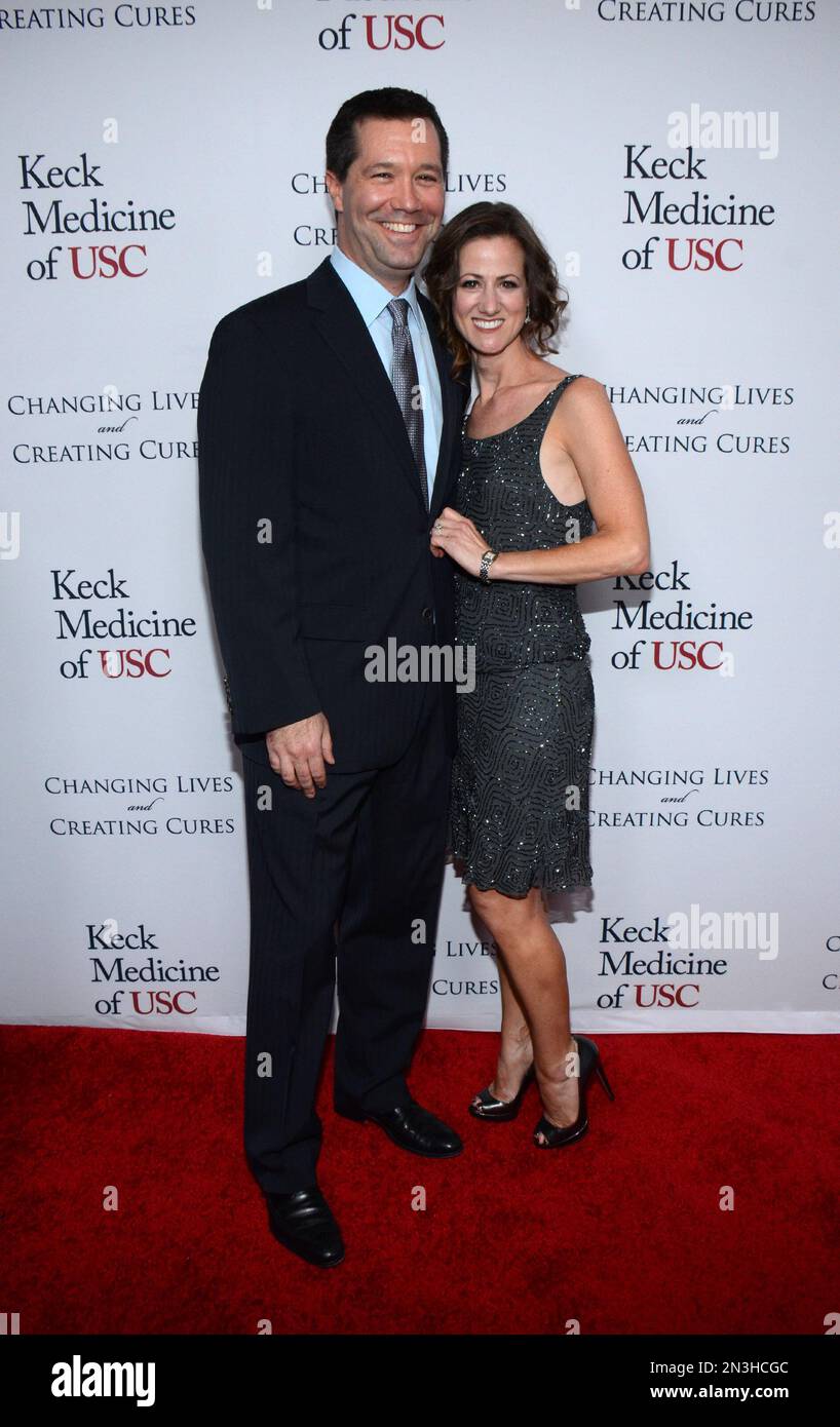 Jeff Small, President and COO, Dreamworks, and wife Sara Small (R ...