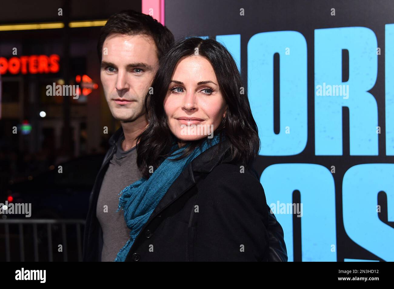 Courteney Cox, right, and Johnny McDaid arrive at the Los Angeles ...