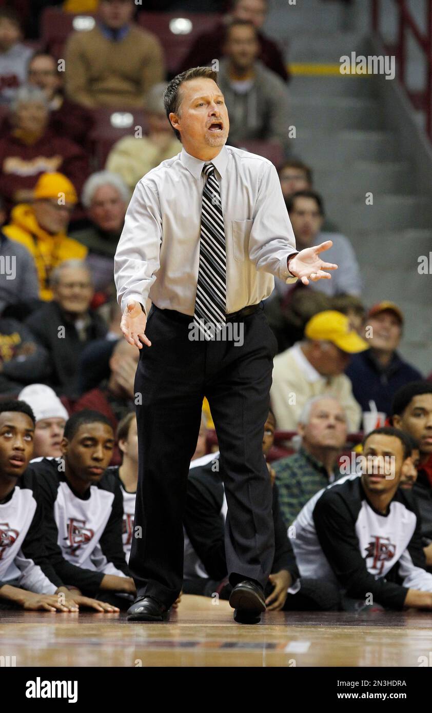 Franklin Pierce head coach David Chadbourne calls out to his players ...