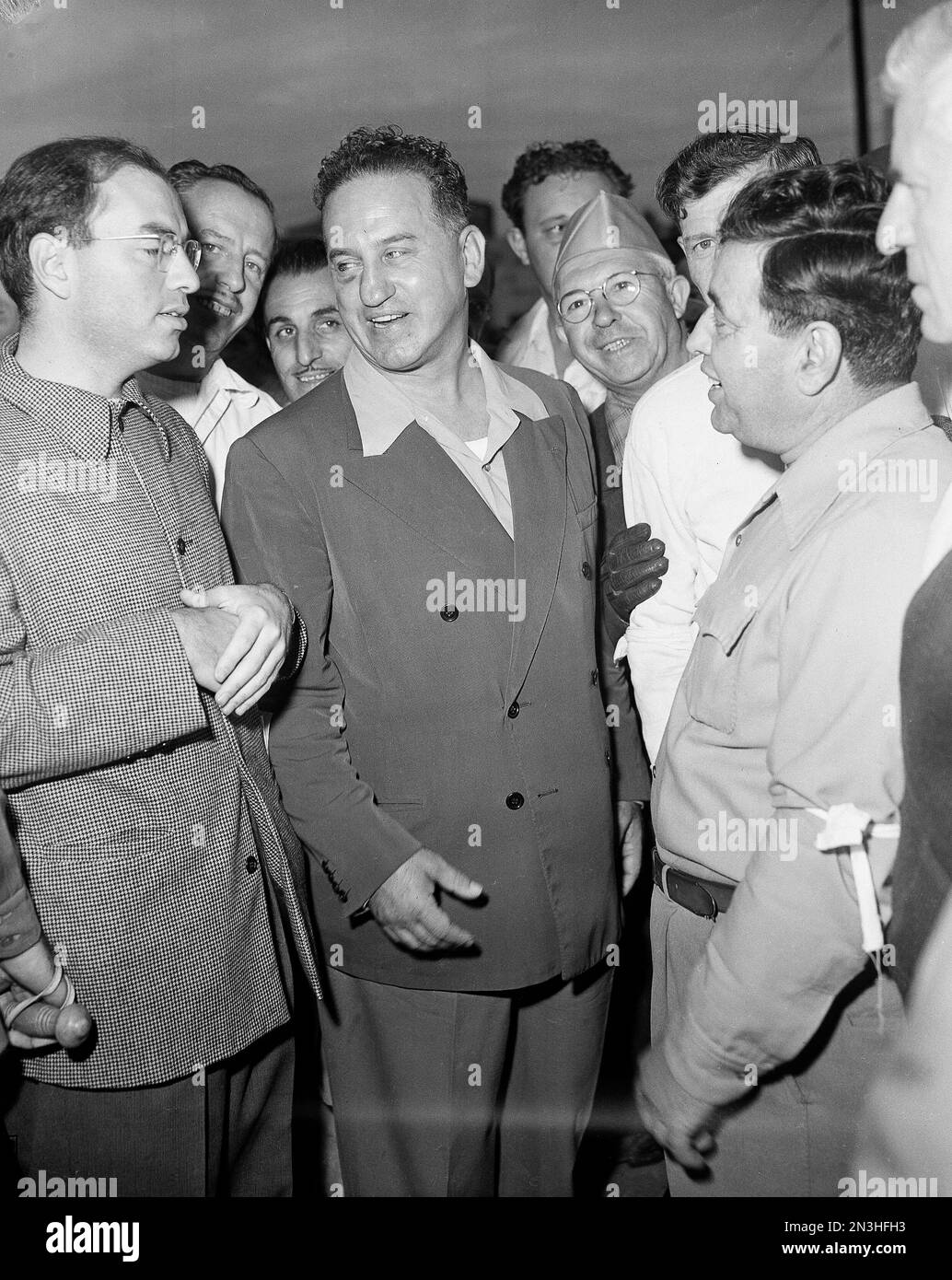 Herbert Sorrell, center, president of the Conference of Studio Unions ...