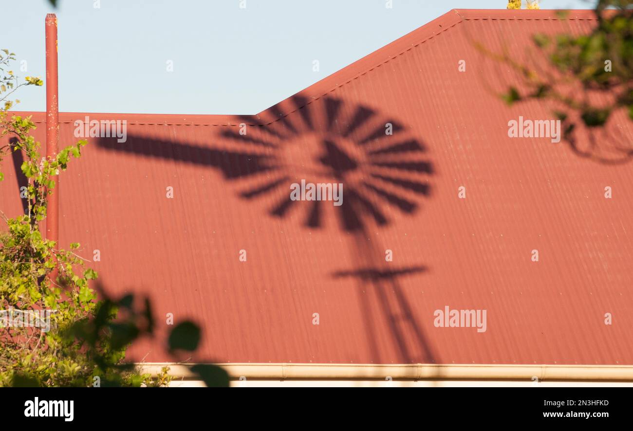 In the windmills of your mind... late afternoon shadow cast by a ...