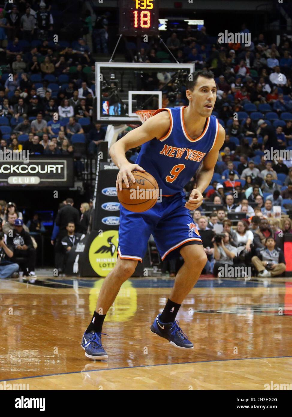 New York Knicks' Pablo Prigioni of Argentina plays against the ...