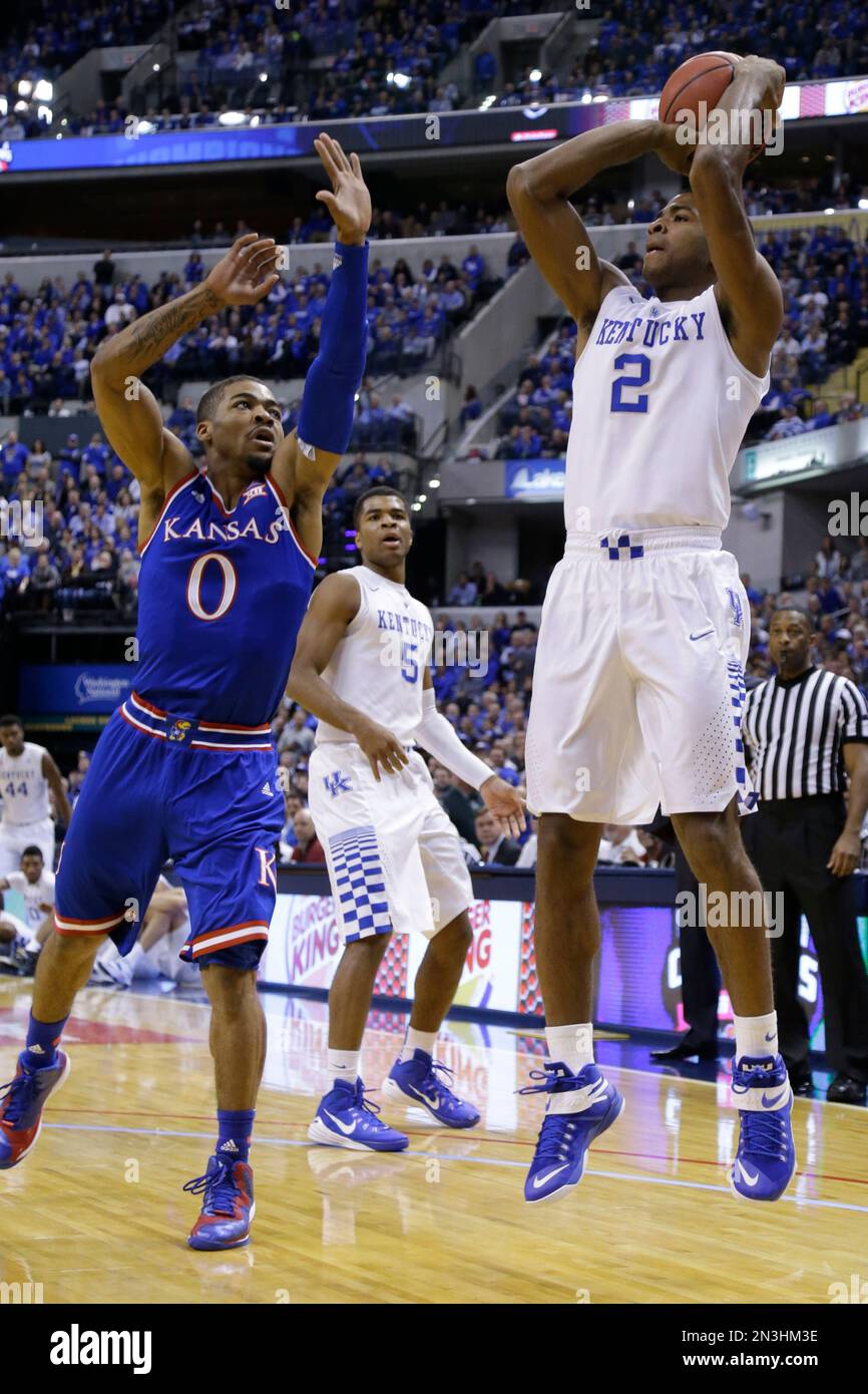 Duke's Quinn Cook, right, shoots over Kansas's Frank Mason III in the ...