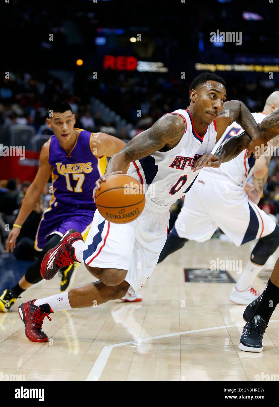 Atlanta Hawks guard Jeff Teague (0) is shown in the first half of an ...