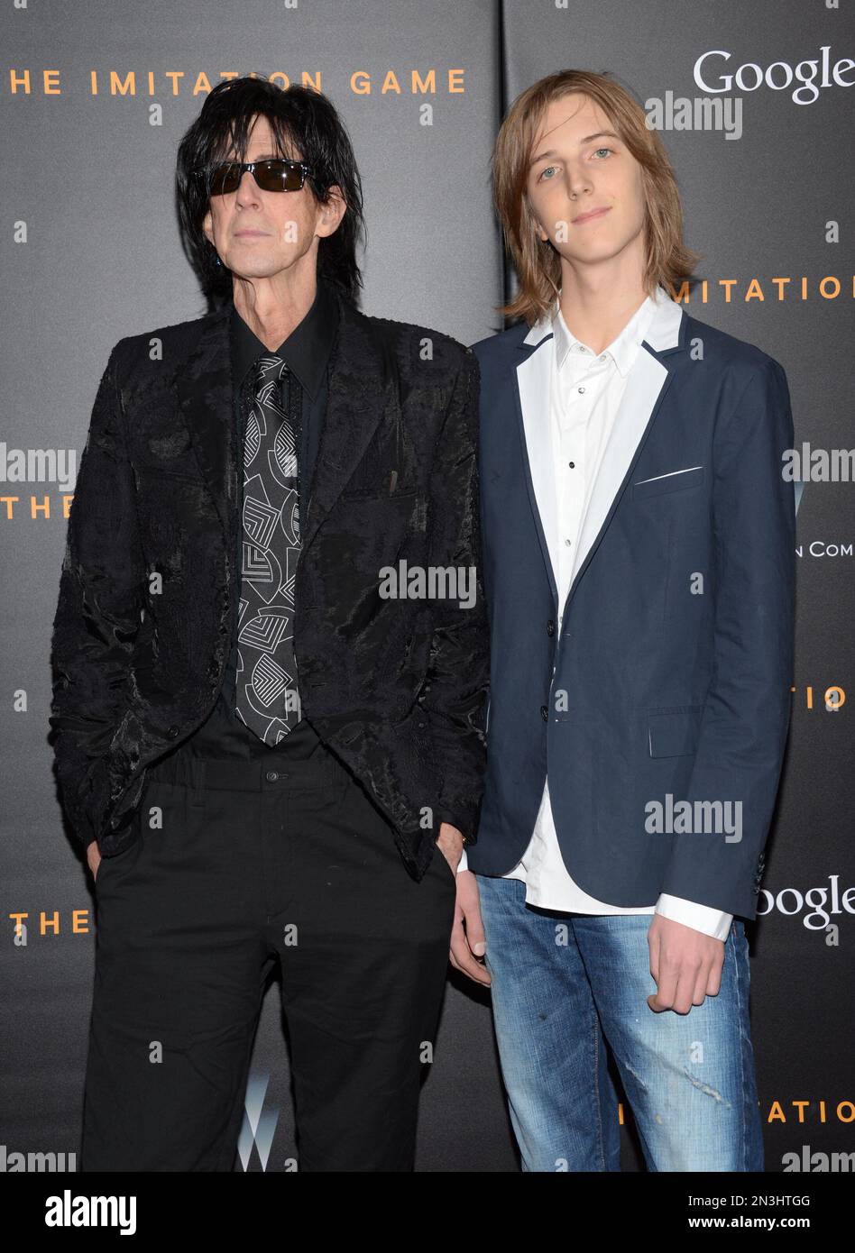 Musician Ric Ocasek and son Oliver Orion Ocasek attend the premiere of ...