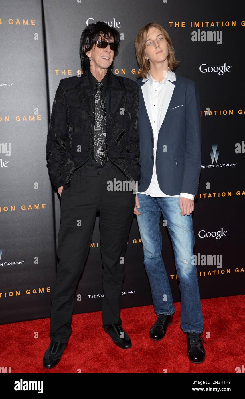 Musician Ric Ocasek and son Oliver Orion Ocasek attend the premiere of ...