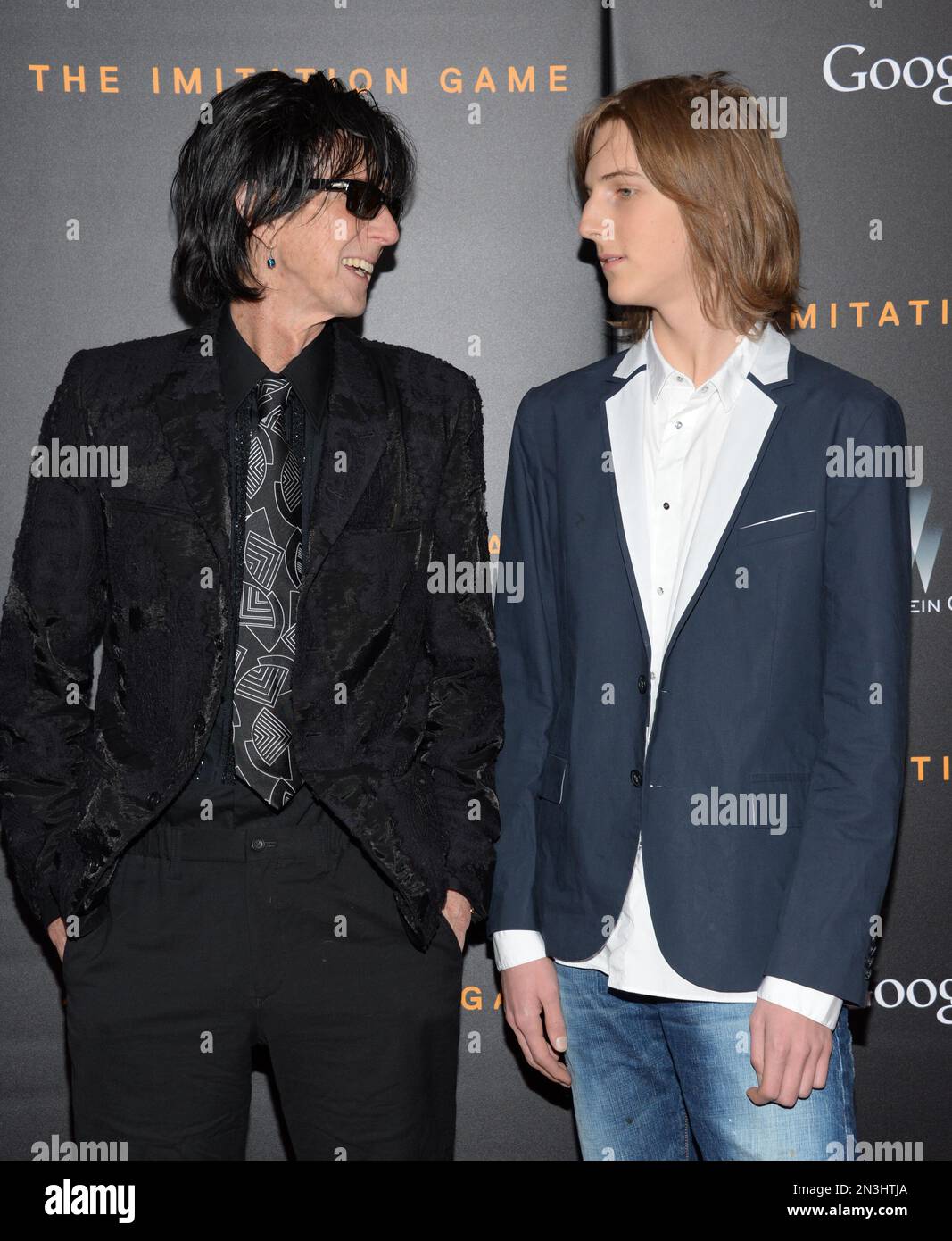 Musician Ric Ocasek and son Oliver Orion Ocasek attend the premiere of ...