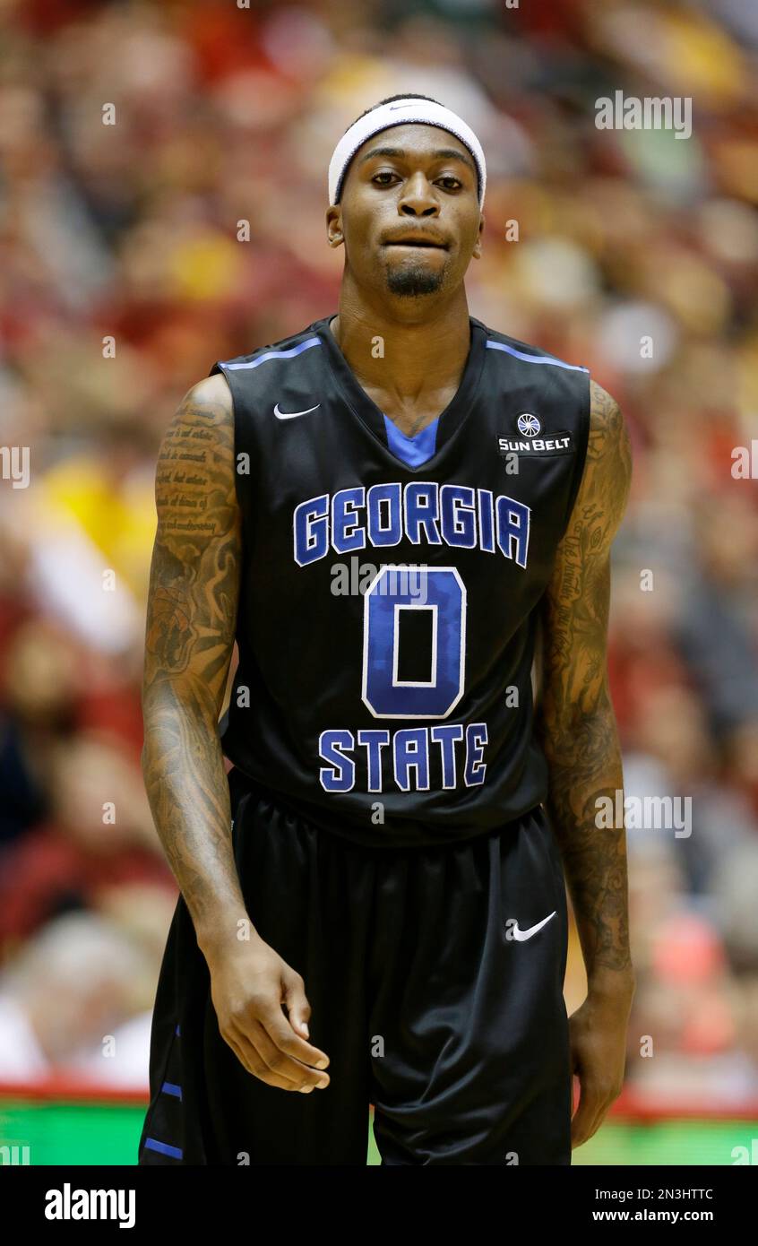 Georgia State guard Kevin Ware walks on the court during the first half ...