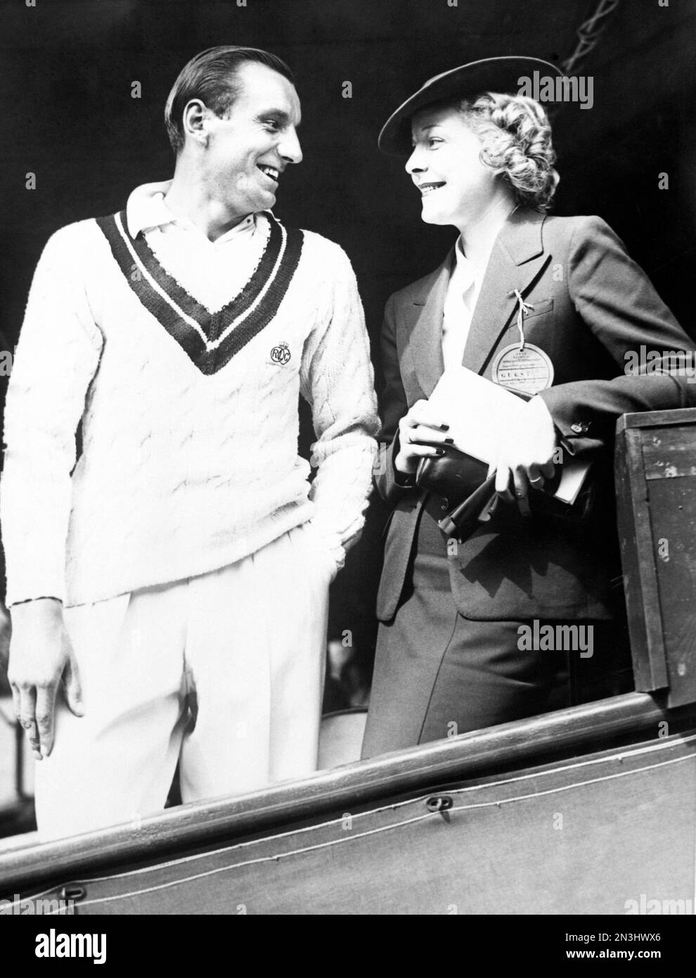 Husband and wife, tennis star Fred Perry and Helen Vinson, recently ...