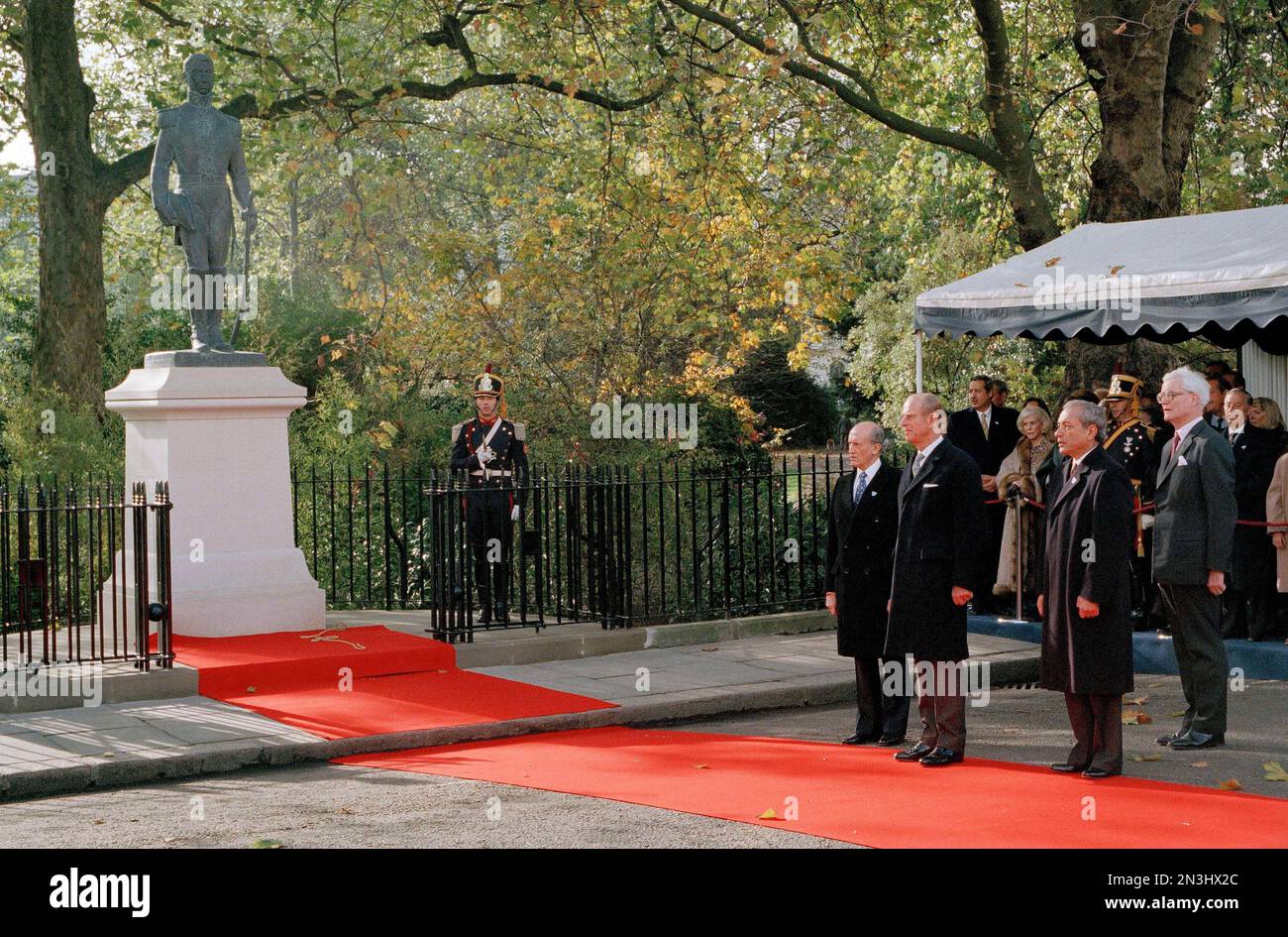 Britain's Prince Philip, second from left, Eduardo Menem, president of ...