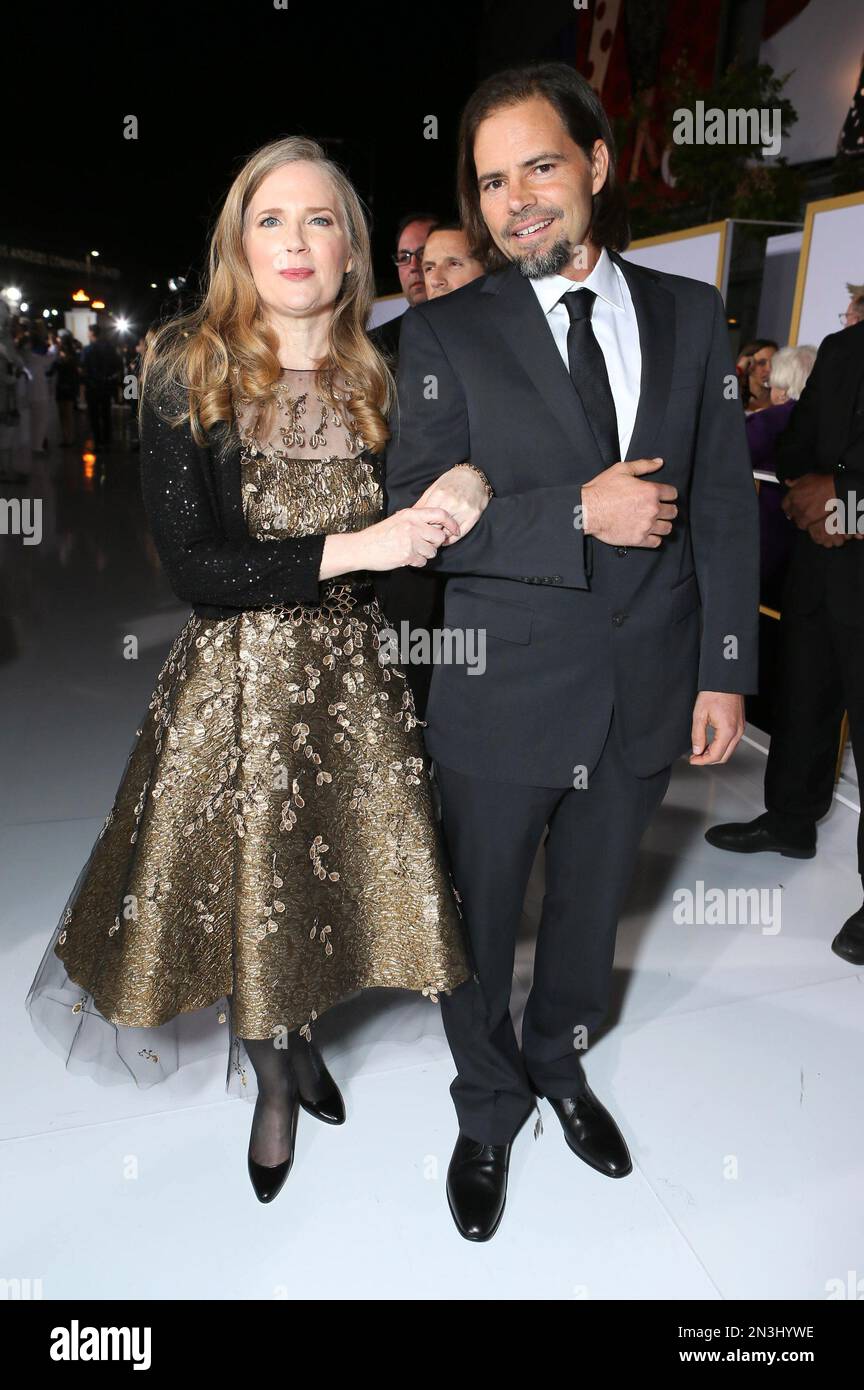 Author Suzanne Collins and Screenwriter Peter Craig seen at the Los ...