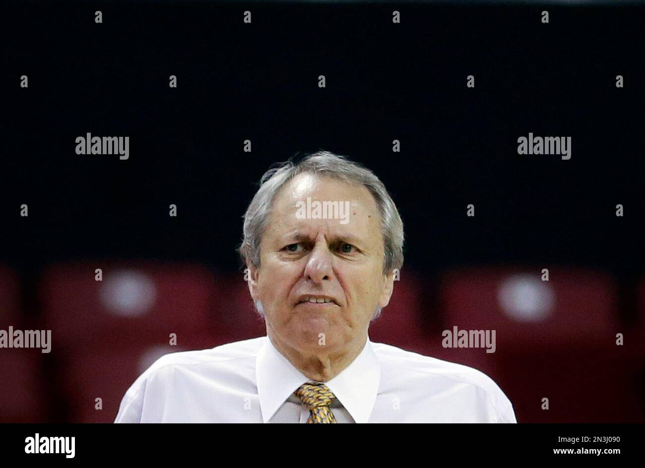 Central Connecticut State head coach Howie Dickenman watches action in ...
