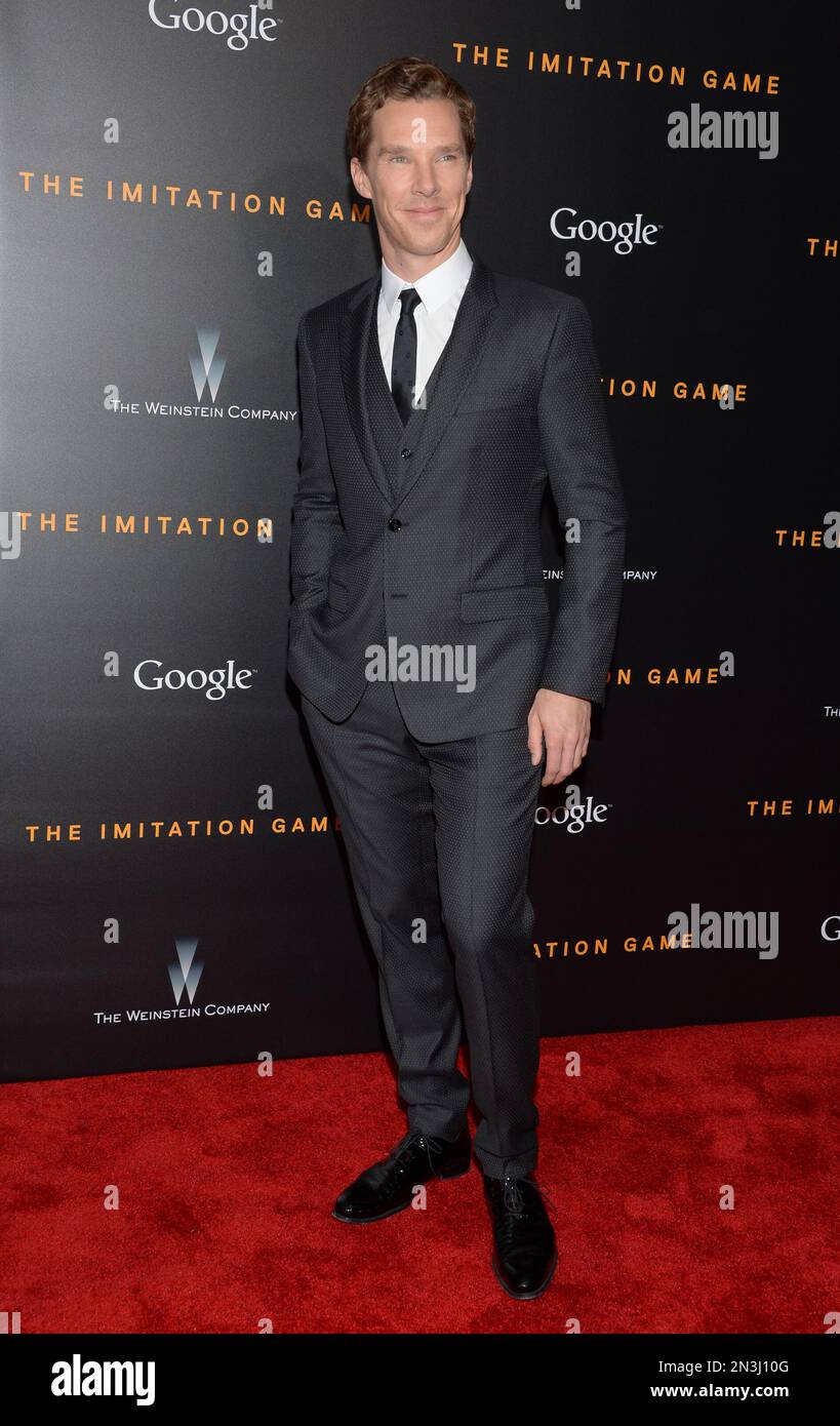 Actor Benedict Cumberbatch attends the premiere of "The Imitation Game ...
