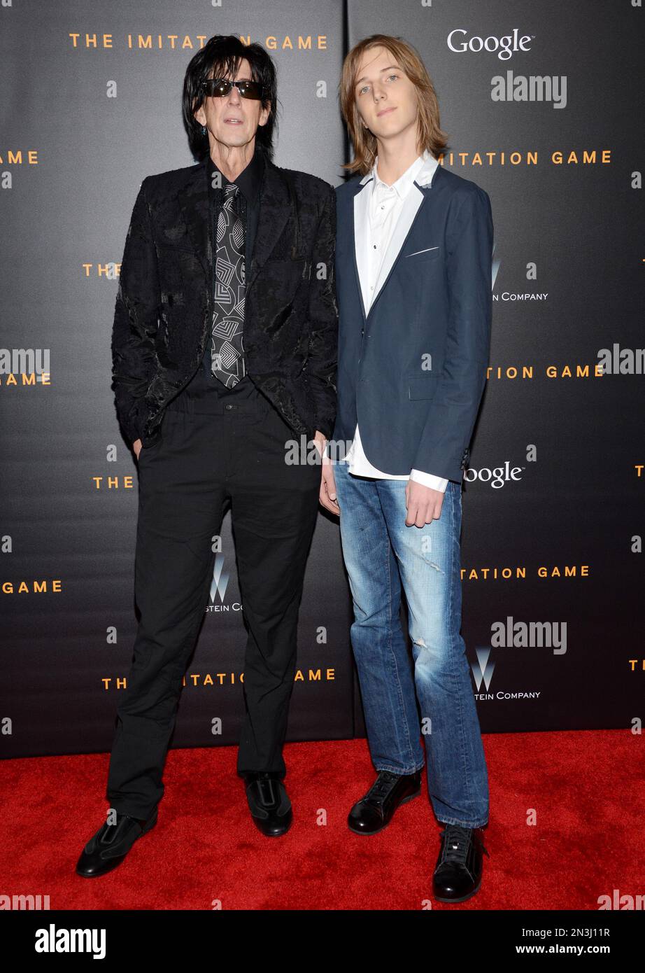 Musician Ric Ocasek and son Oliver Orion Ocasek attend the premiere of ...