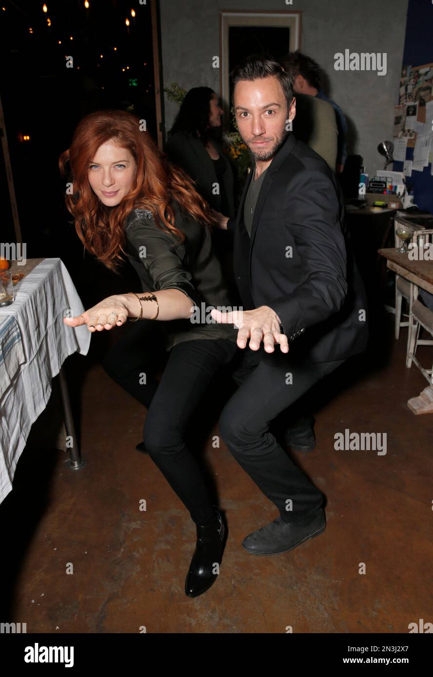 Rachelle Lefevre and Trey Morgan attend the Someday Online Apothecary ...